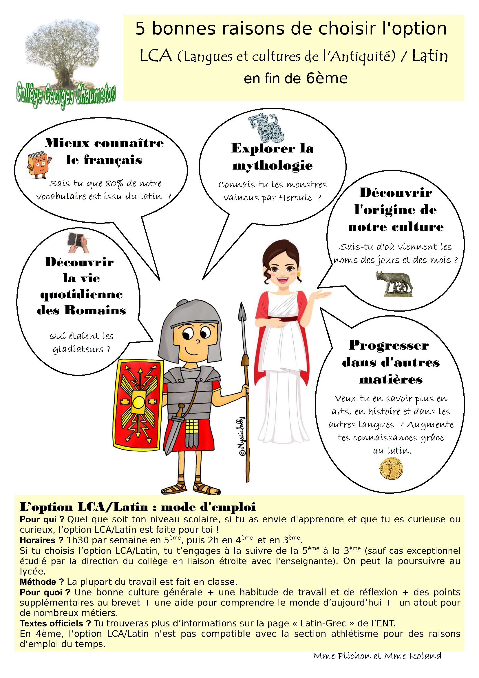 Présentation de l'option LCA/LATIN aux classes de 6° - Événements ...